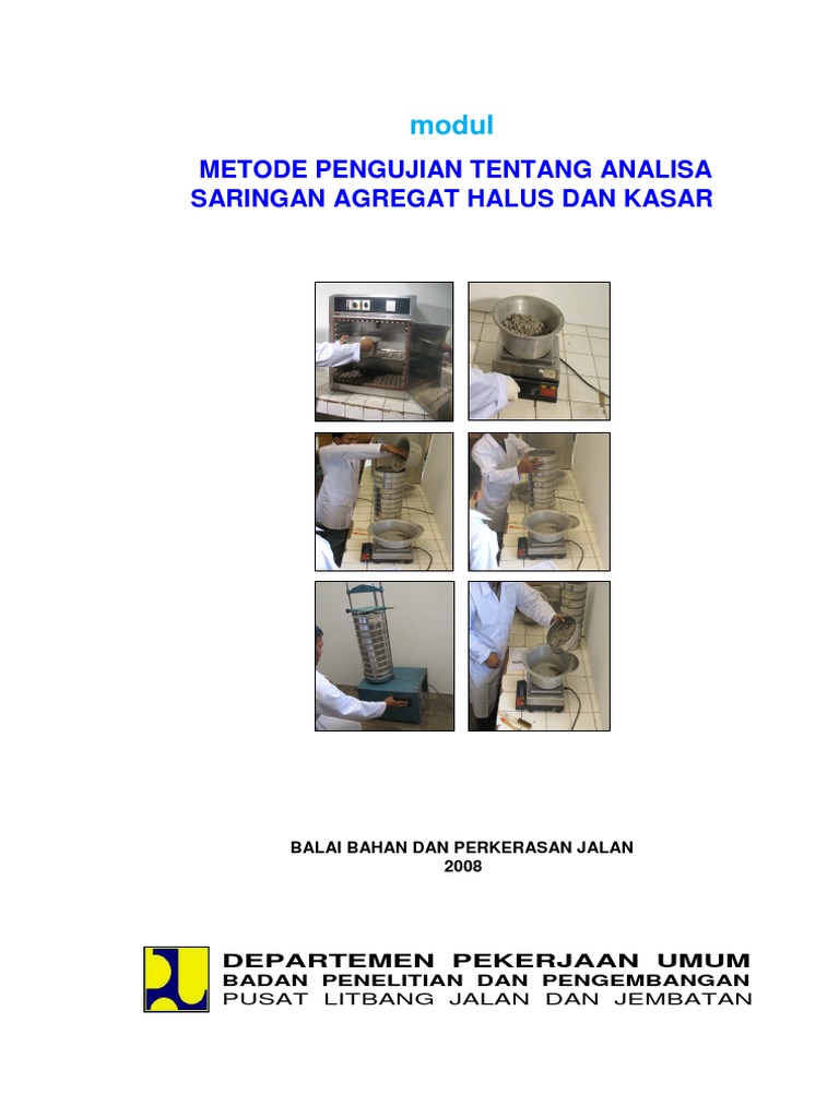 11.PENGUJIAN ANALISA SARINGAN AGREGAT HALUS-KASAR | PDF