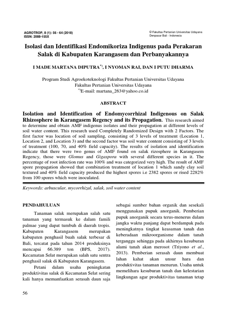 Teknik Isolasi Mikoriza Endomikoriza | PDF | Plants | Botany