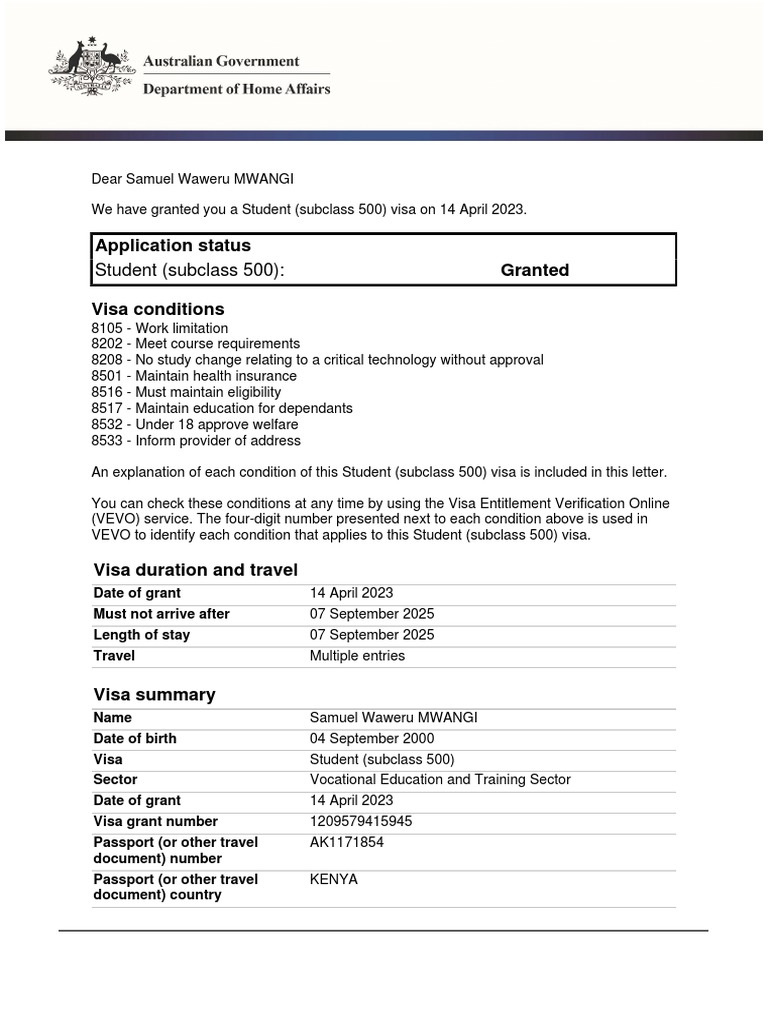 Visa PDF | Download Free PDF | Travel Visa | Employment