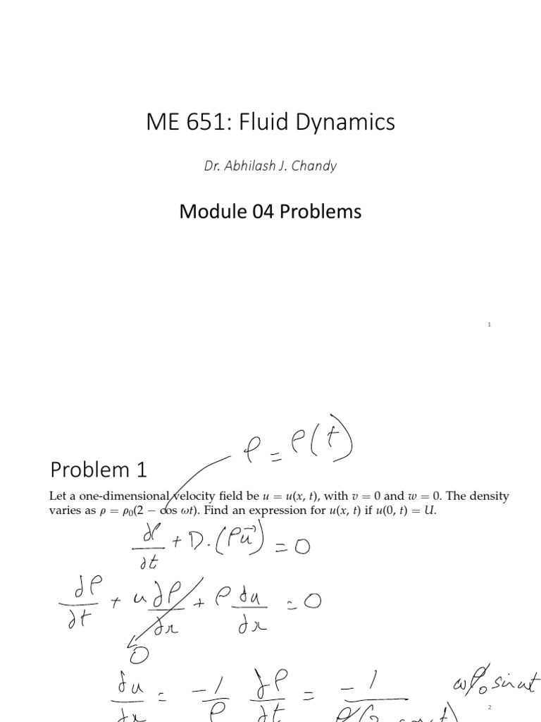 Class14 Annotated Module04 Problems PDF | PDF | Fluid Dynamics | Pressure
