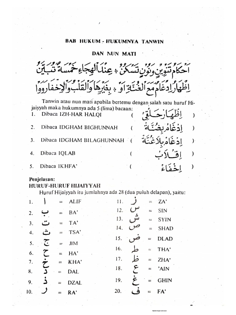 Hukum Nun Mati Dan Mim Mati | PDF