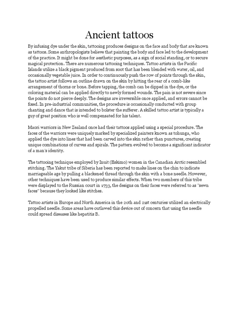 Ancient tattoos | PDF