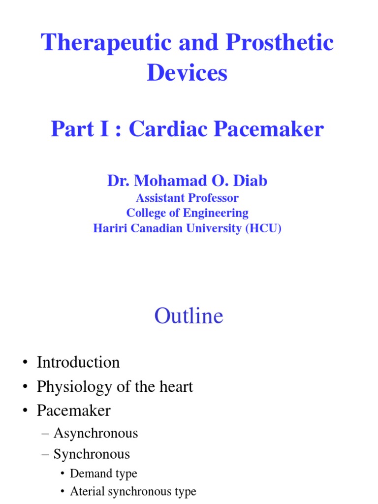 Cardiac Pacemaker Types and Functions | PDF | Artificial Cardiac ...