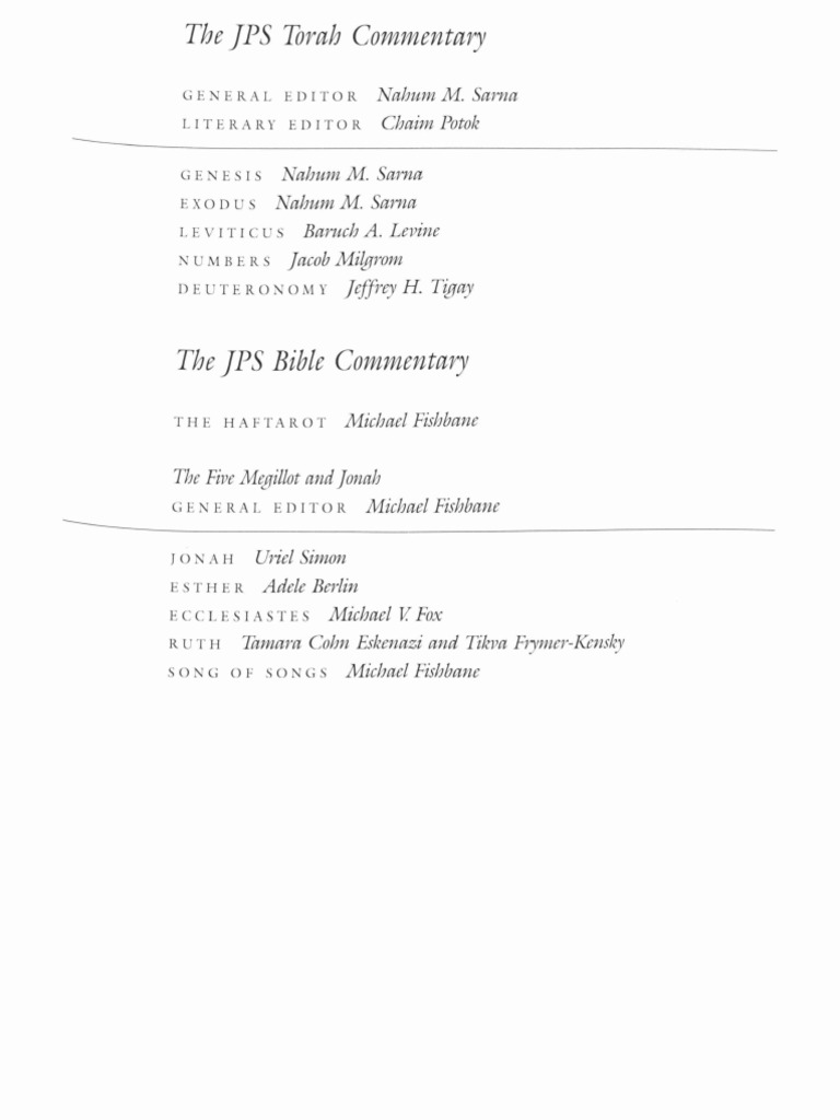 Michael Fishbane - The JPS Bible Commentary - Song of Songs-Jewish ...