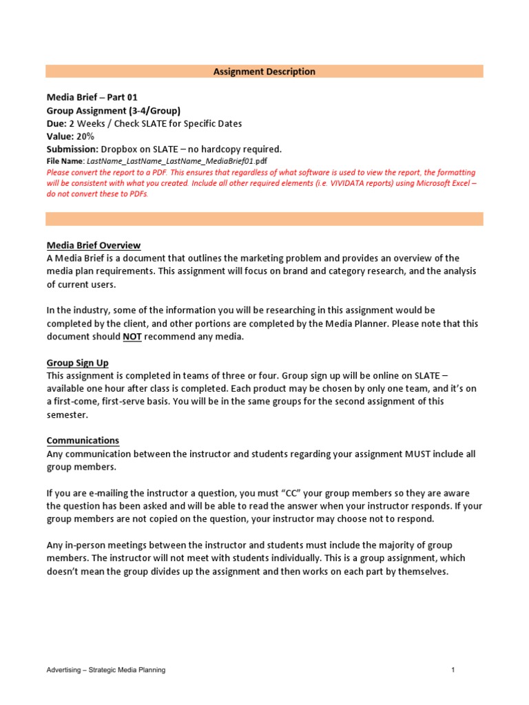 A - Media Brief Part 01 | PDF | Brand | Communication