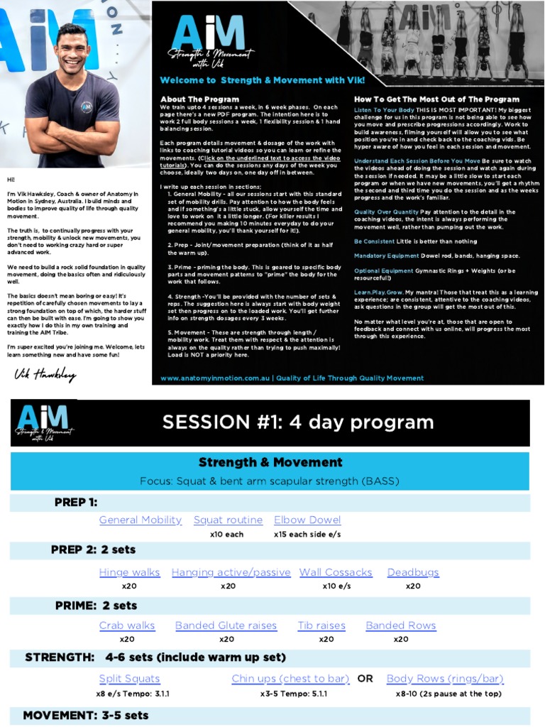 AIM Strength Movement Program | PDF