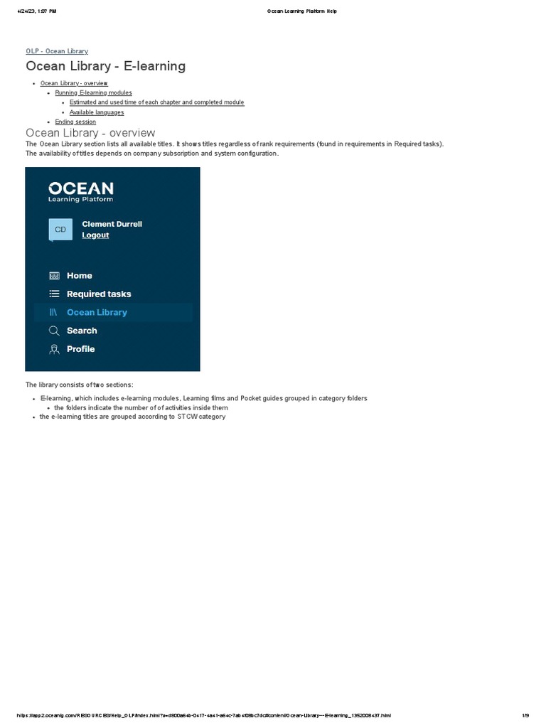Ocean Learning Platform Help | PDF | Educational Technology | Software ...