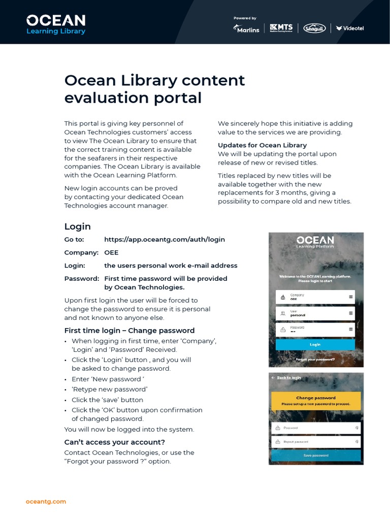 How To Use The Ocean Library Content Evaluation Portal (v3) | PDF