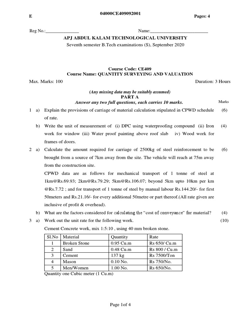 Previous Question Paper 1 PDF | PDF