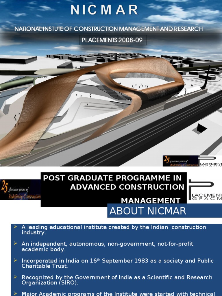Nicmar Hyd Presentation | PDF | University | Business