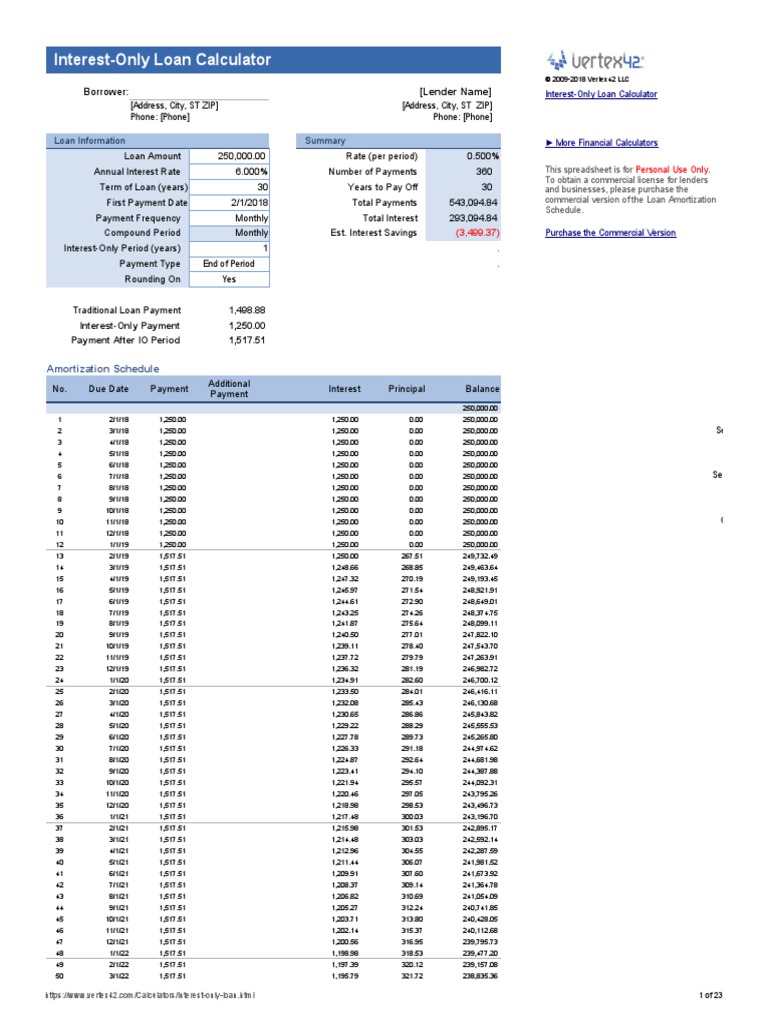 Interest Only Loan | Download Free PDF | Monetary Economics | Loans