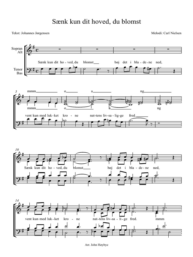Sænk Kun Dit Hoved, Du Blomst PDF | PDF