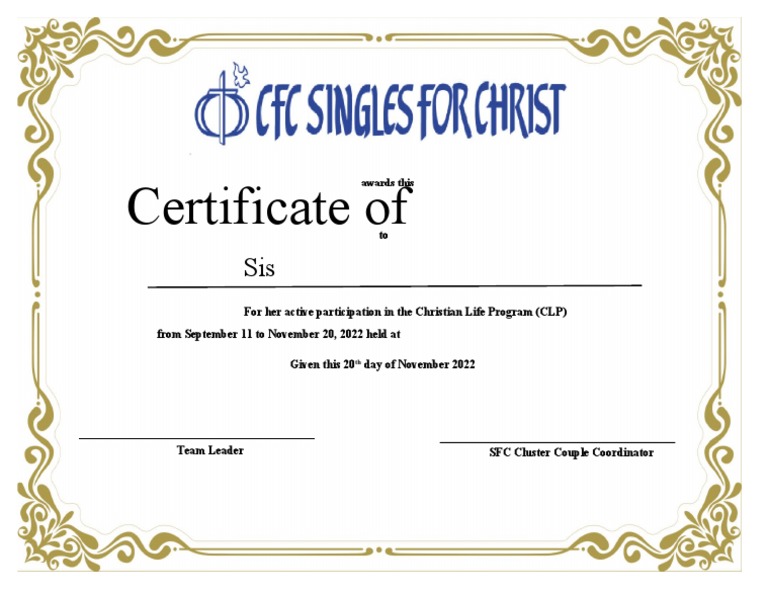 SFC Certificate | PDF