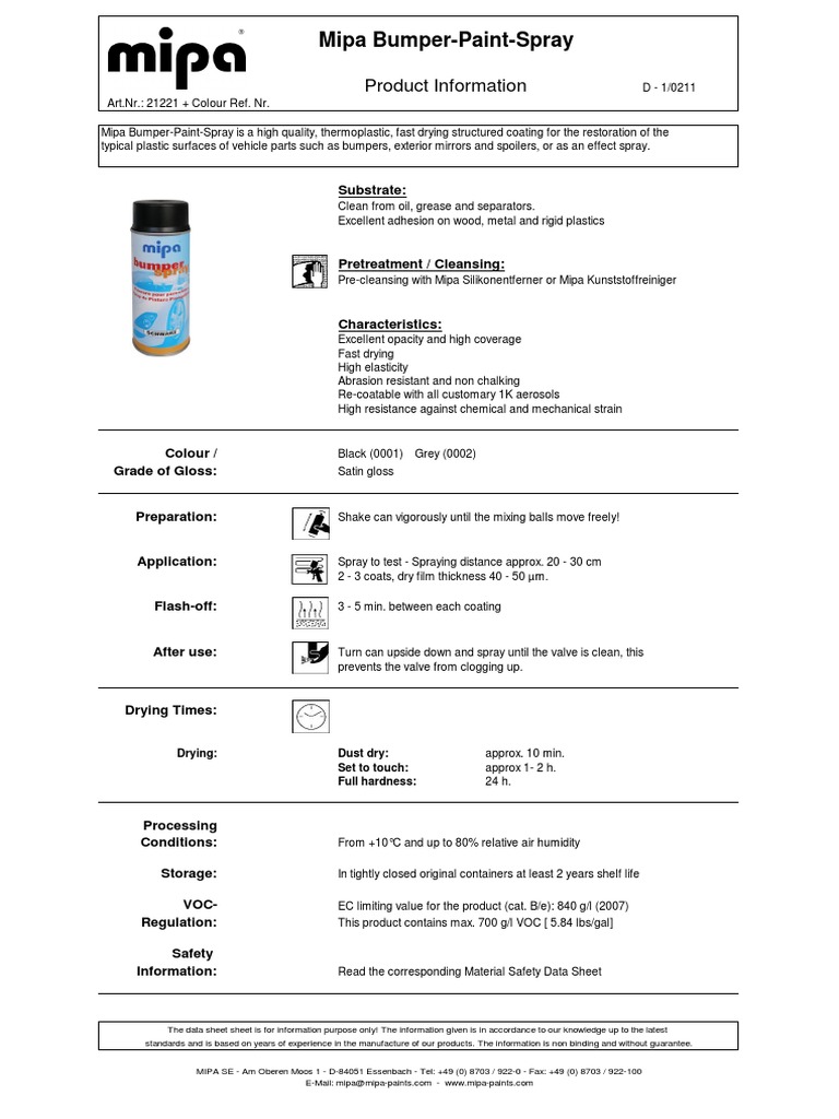 Mipa Bumper-Paint-Spray | PDF