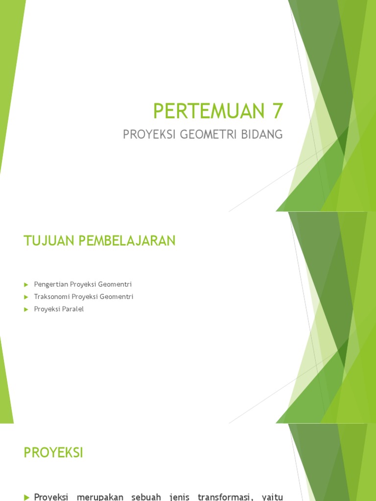 Proyeksi Geometri Bidang dan Jenisnya | PDF
