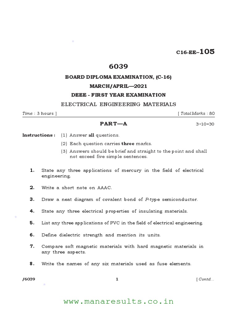 WWW - Manaresults.co - In: Electrical Engineering Materials | PDF | Semiconductors | Dielectric
