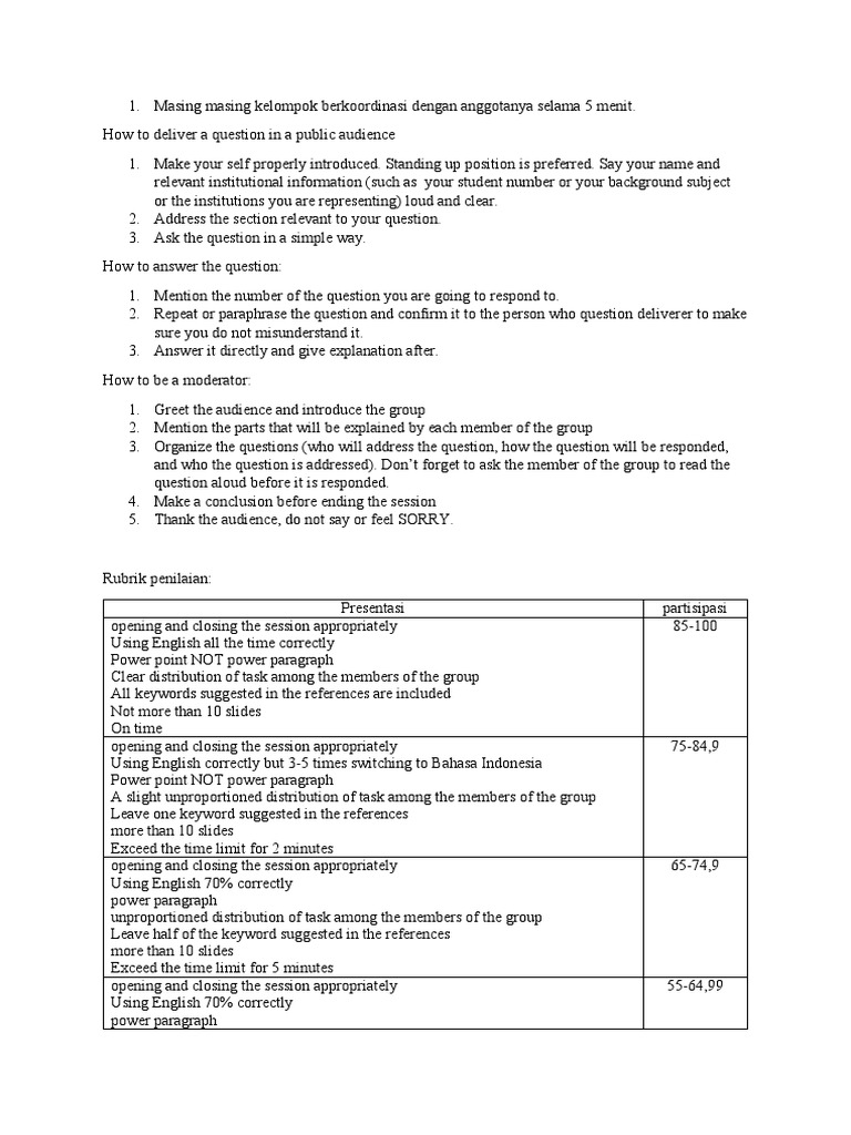 Panduan Tugas | PDF | Question | Cognition