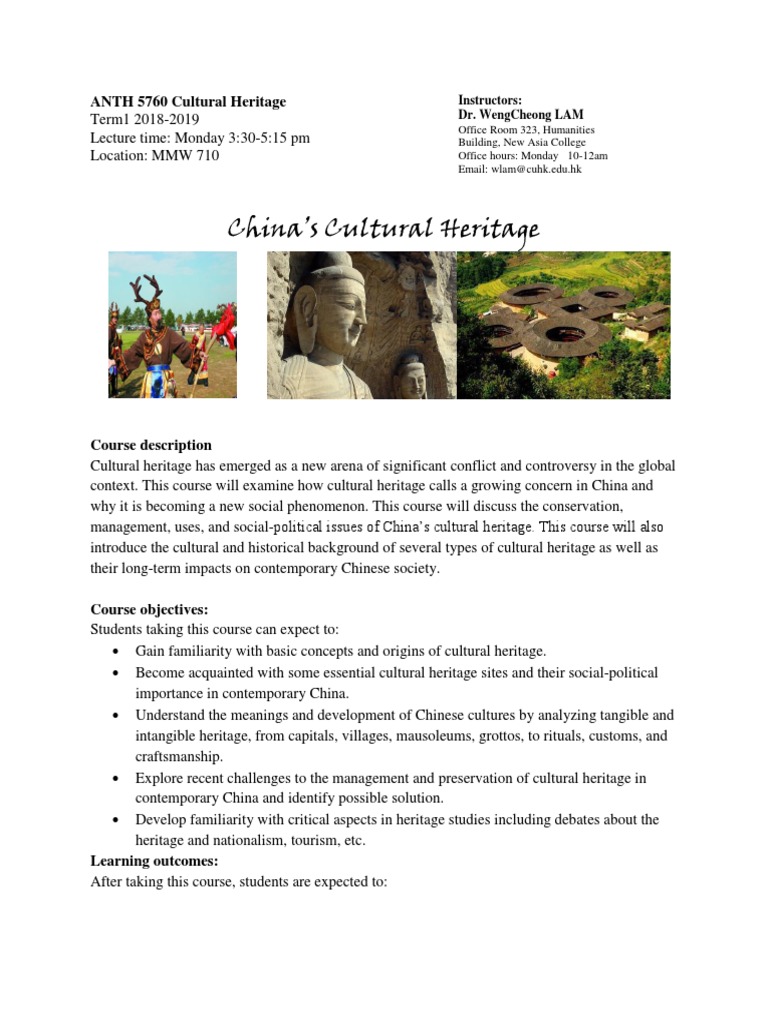 China's Cultural Heritage | PDF | Cultural Heritage | China
