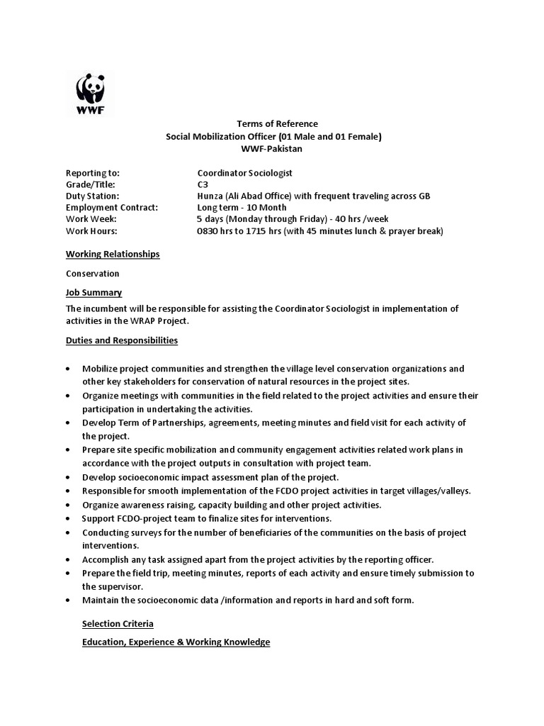 Social Mobilization Officer Role | PDF | Communication | Skill