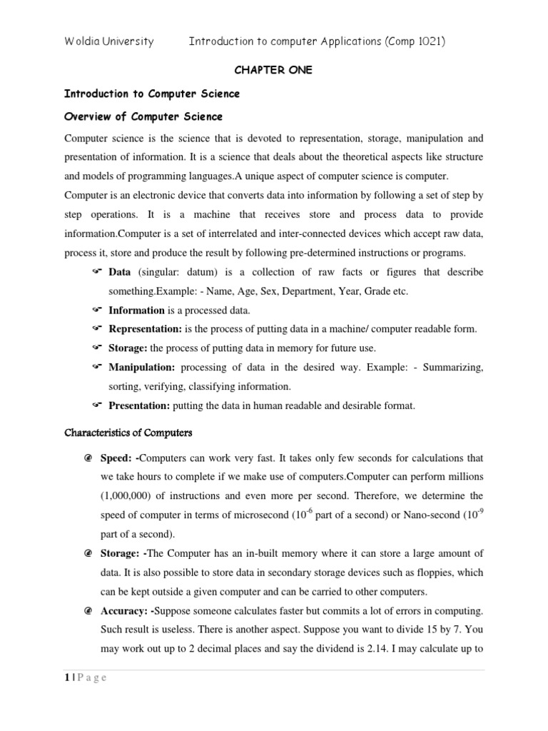 Final Full Intro's Handout | PDF | Computer Data Storage | Input/Output