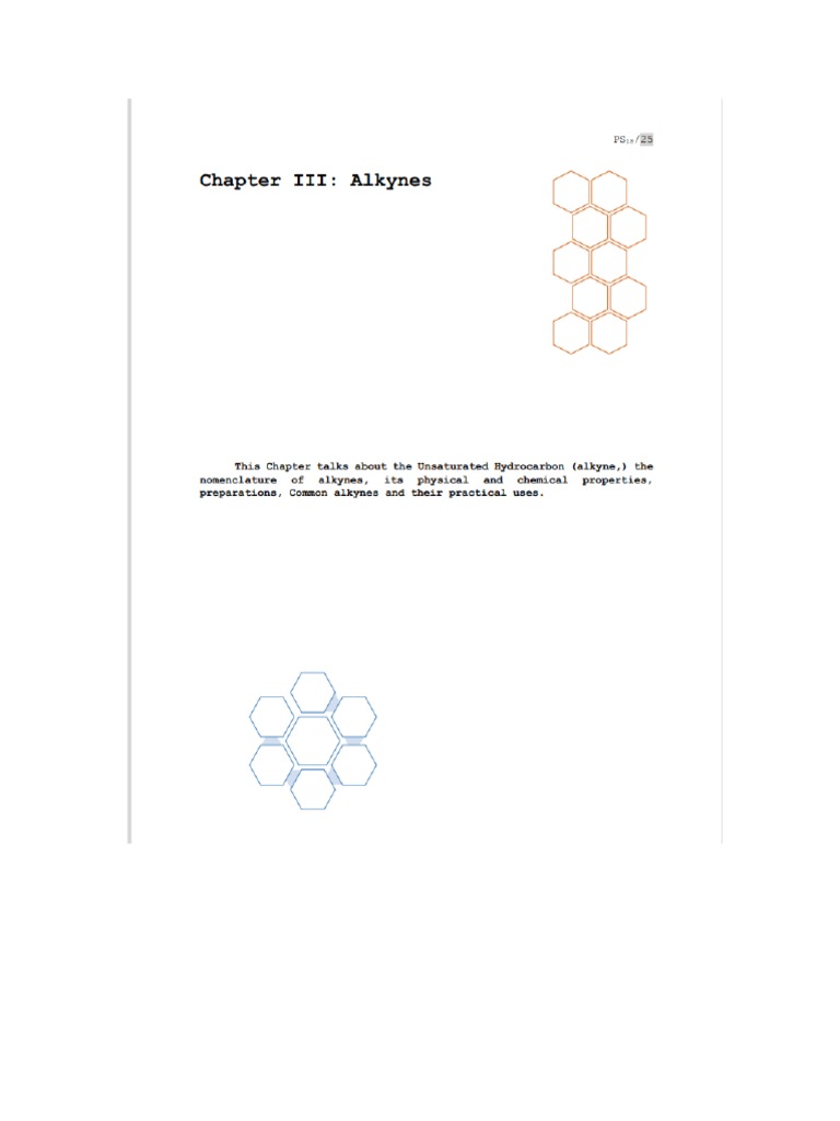Chapter 3 Alkynes PDF | PDF
