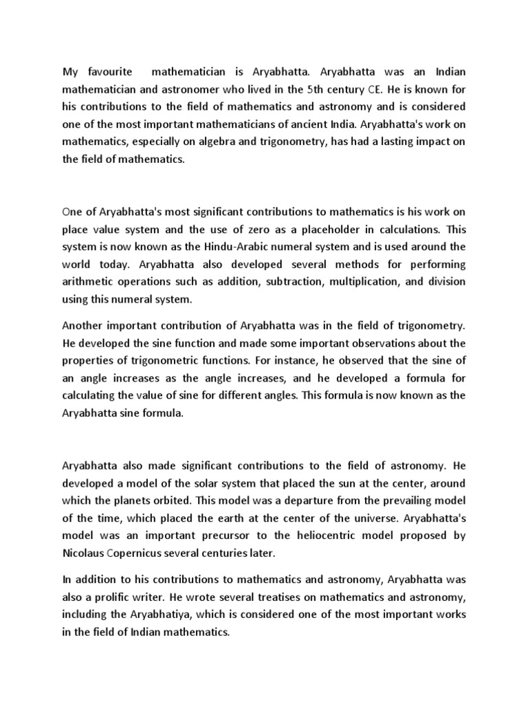 Aryabhatta: Pioneer of Math & Astronomy | PDF | Social Science