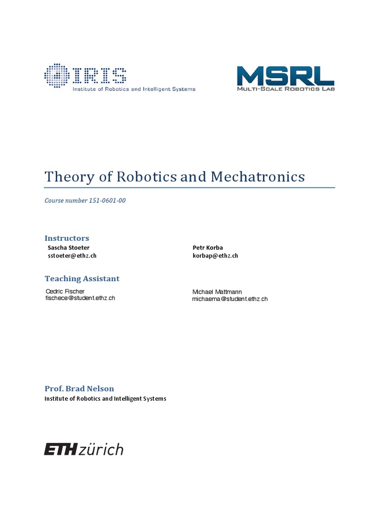 Theory of Robotics | PDF