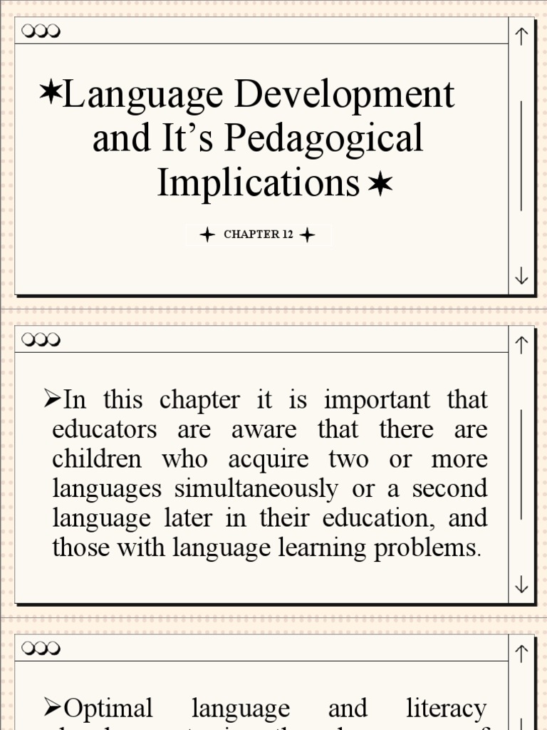 Language Development and Pedagogy Insights | PDF | Language Development ...