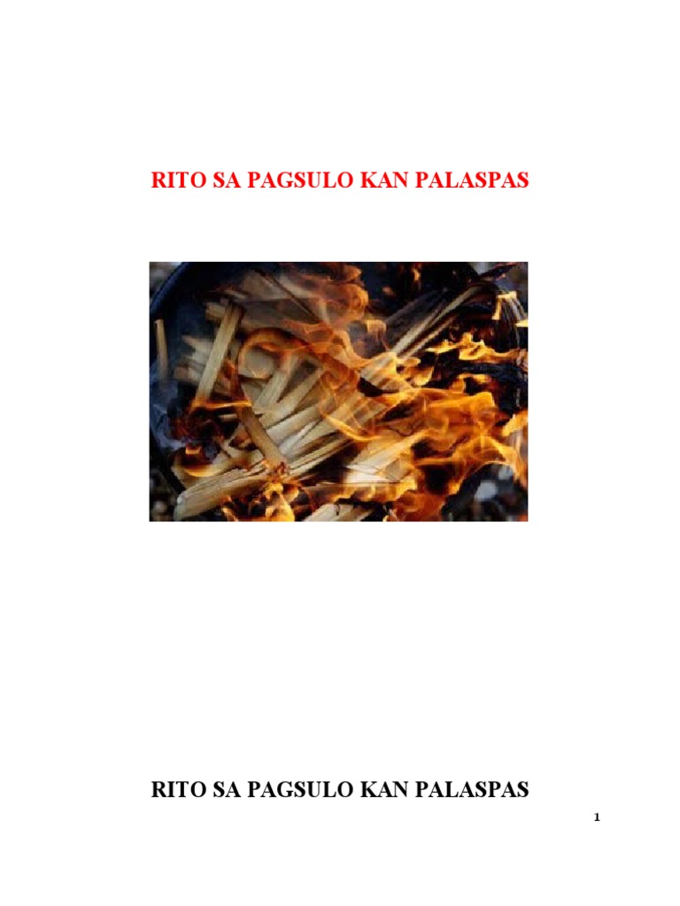 Rito Sa Pagsulo Kan Palaspas | PDF