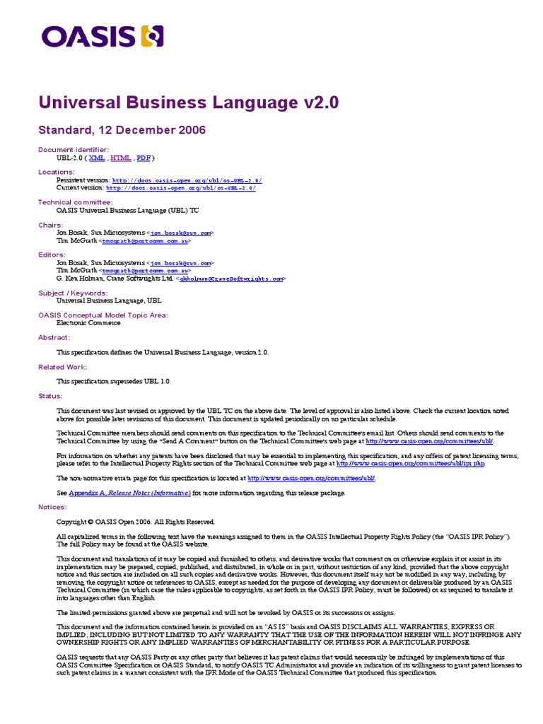 ECommerce Ref UBL 2 | Download Free PDF | Invoice | Xml Schema