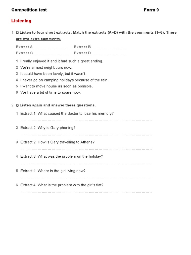 9 - B1+ Competition Test | PDF