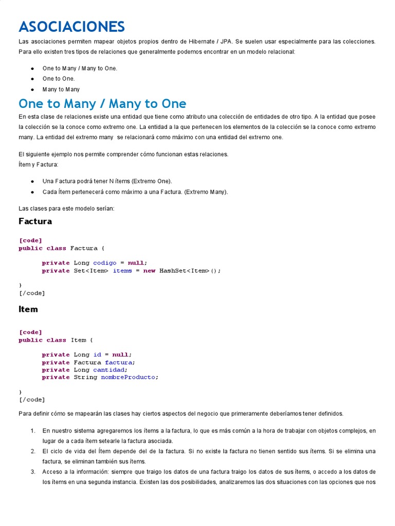 ASOCIACIONES - Hibernate | PDF | Informática