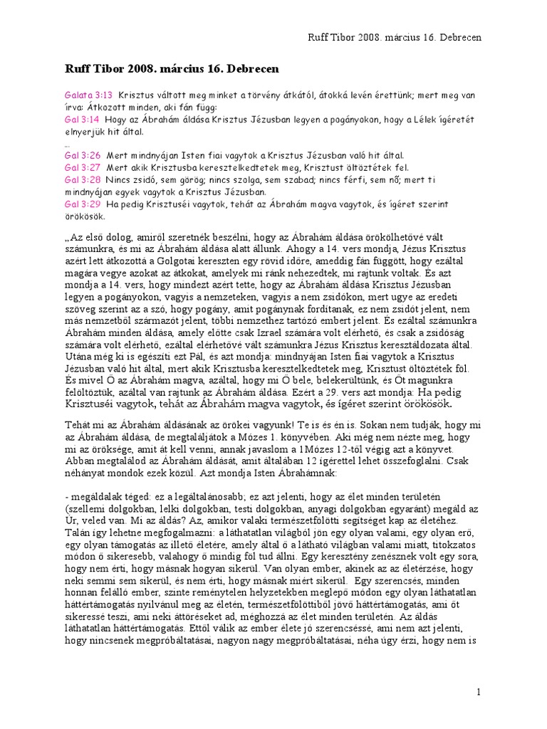 Ruff Tibor - Jákob Fiai Debrecen | PDF