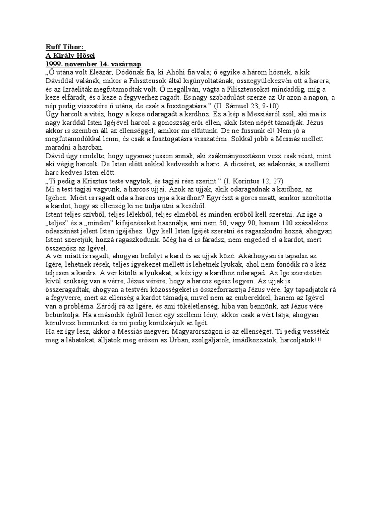 Ruff Tibor - A Király Hősei | PDF