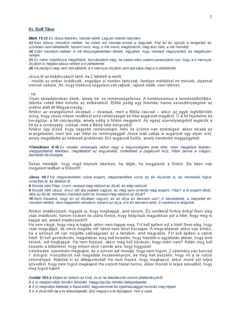 Ruff Tibor - Hit, Kérés, Hogyan Kell Gondolkodni | PDF