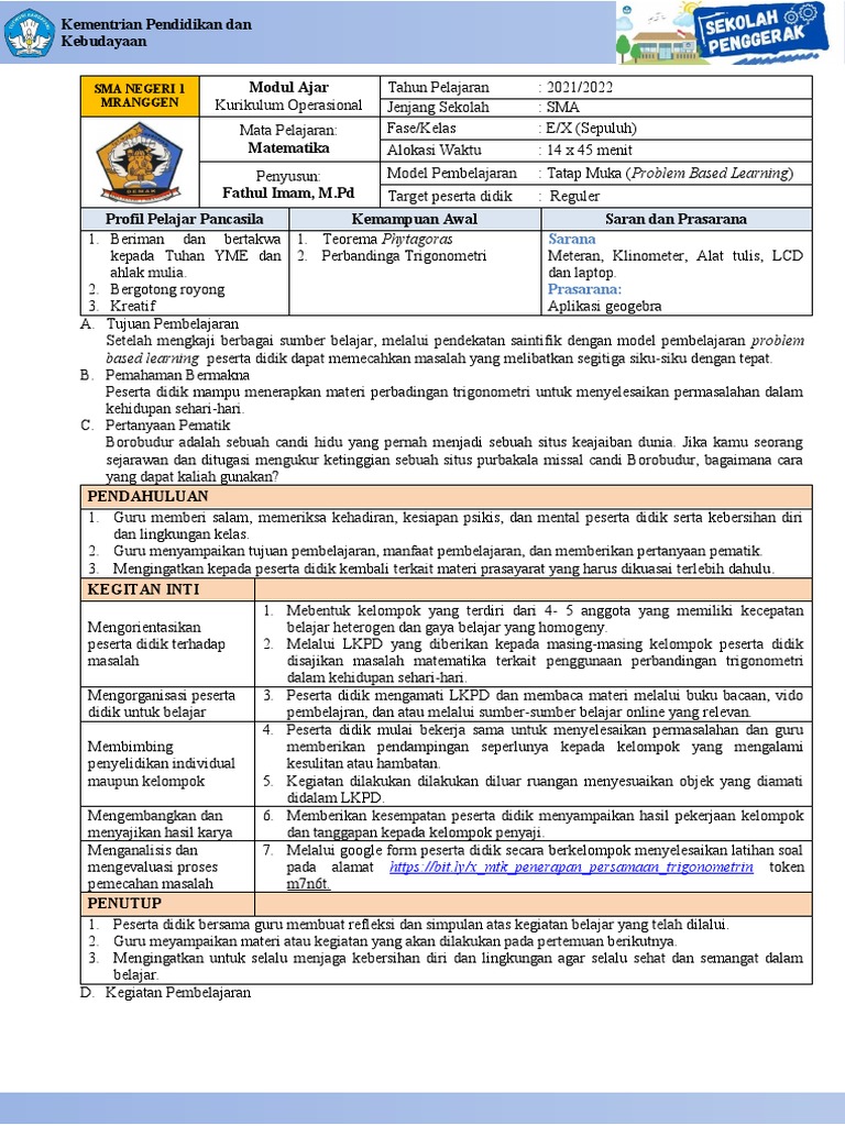 Modul Ajar-RPP | PDF