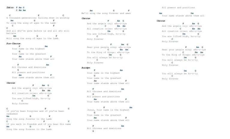 Holy Forever Ukulele | Download Free PDF | Religious Belief And Doctrine