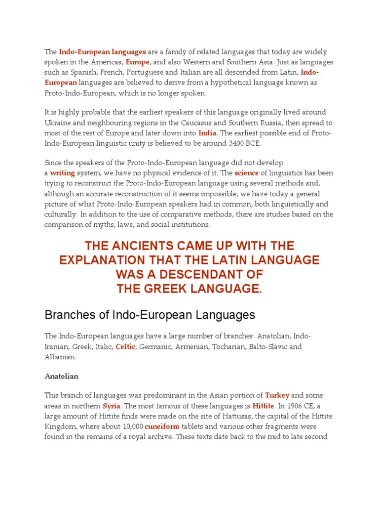 The Origins and Spread of the Indo-European Language Family: From the ...