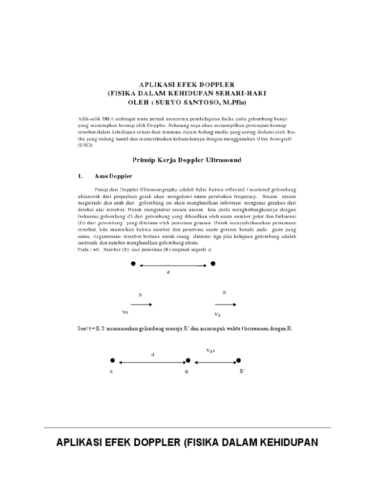 Artikei 3 Efek Doppler PDF | PDF | Sains & Matematika | Teknologi & Rekayasa