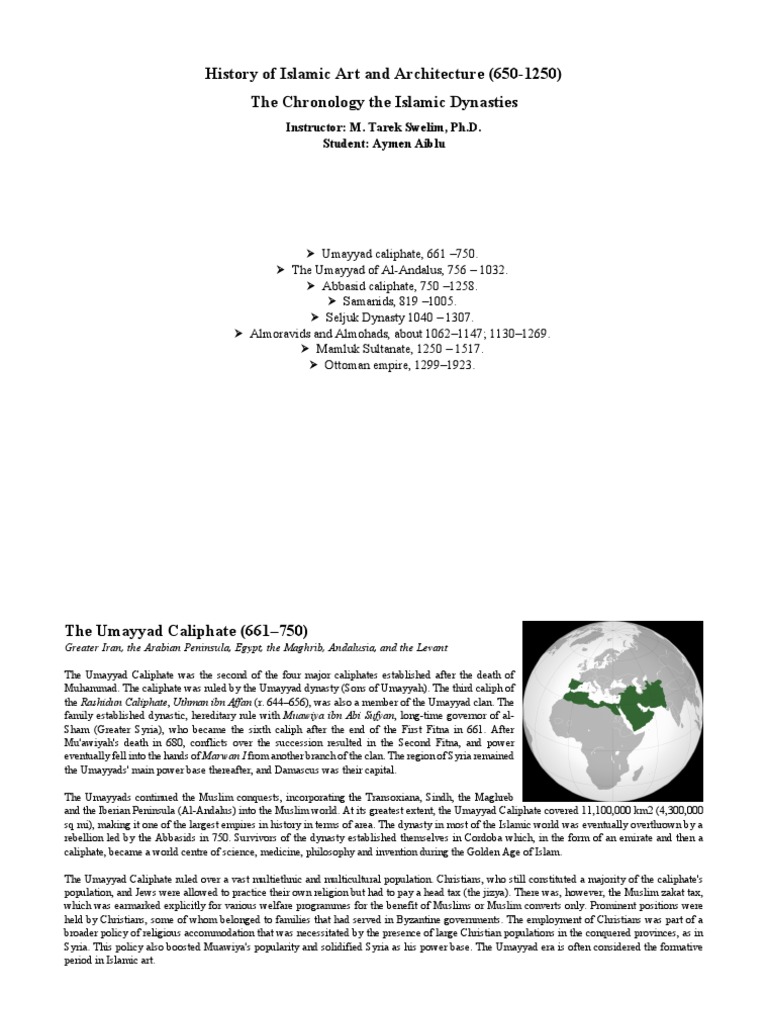 Chronology of Islamic Dynasties | PDF | Al Andalus | Ottoman Empire