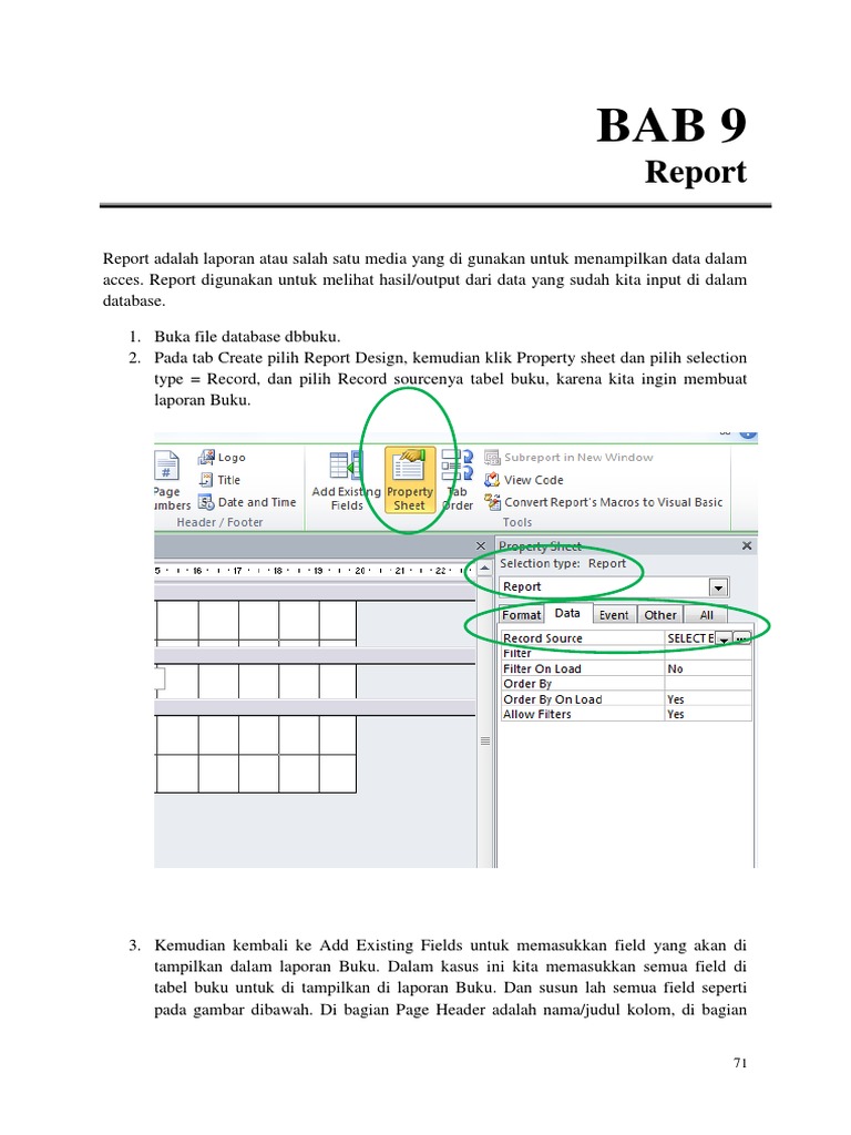 Basis Data 1 (Access 2010) 2-Halaman-71-75 | PDF