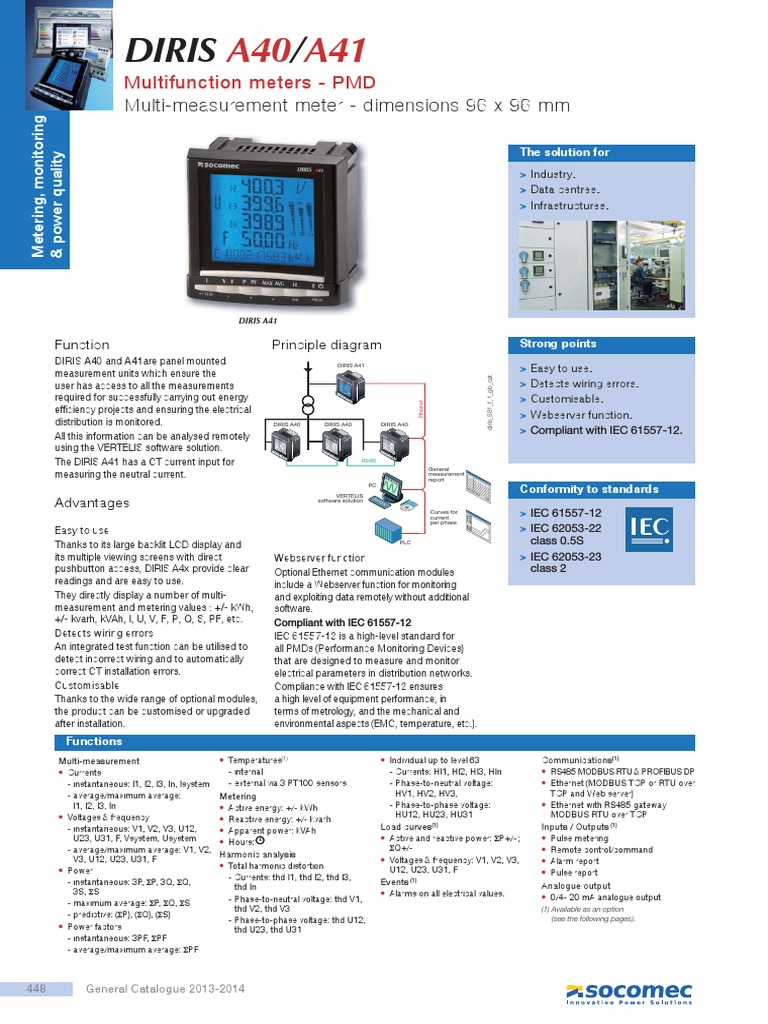 Diris A40 | Download Free PDF | Alternating Current | Ac Power