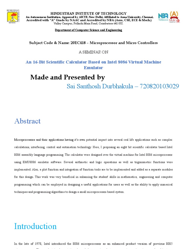 MPMC Seminar - 720820103029 | PDF | Emulator | Computer Program