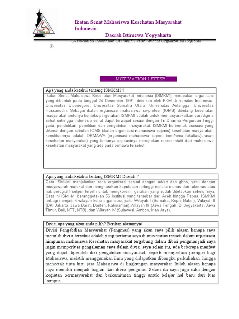 Koordinator ISMKMI Sumatera Barat 2025/2026 | PDF | Karier & Perkembangan
