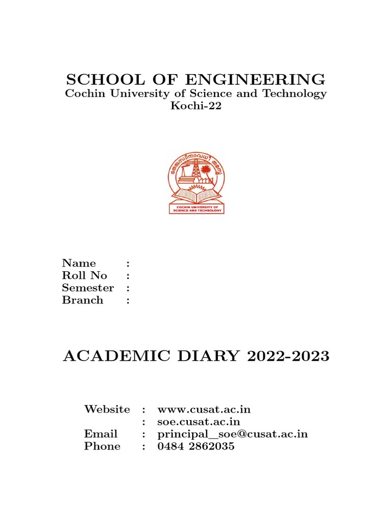 Academic Diary 22 23 | PDF | Course Credit | Engineering