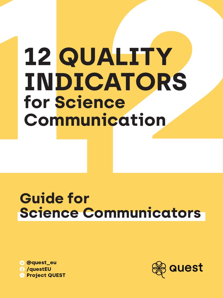 12 QUALITY INDICATORS For Science Communication | PDF | Communication ...