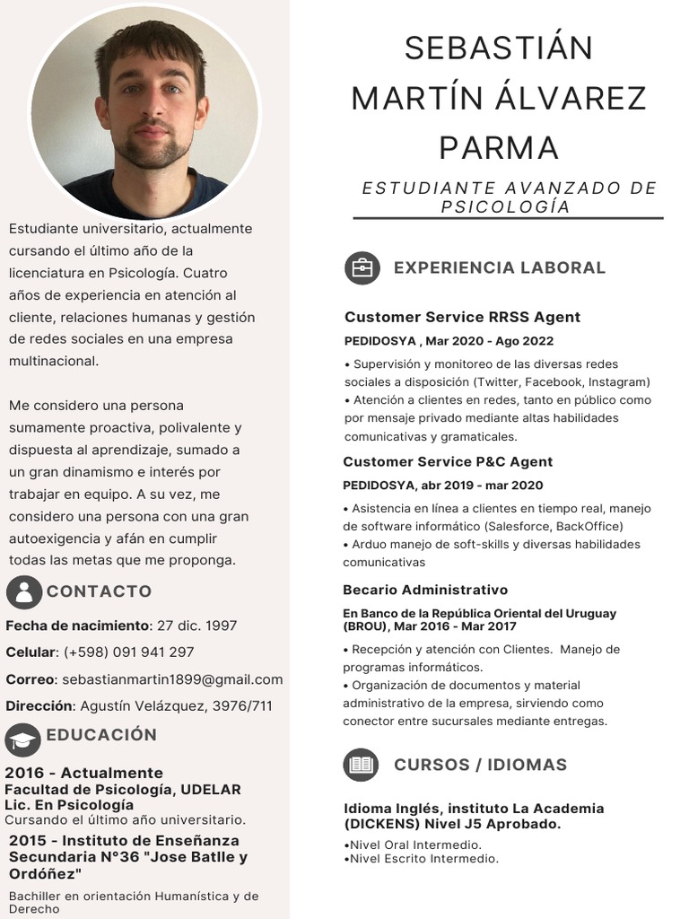 CV Sebastián Álvarez 2023 | PDF