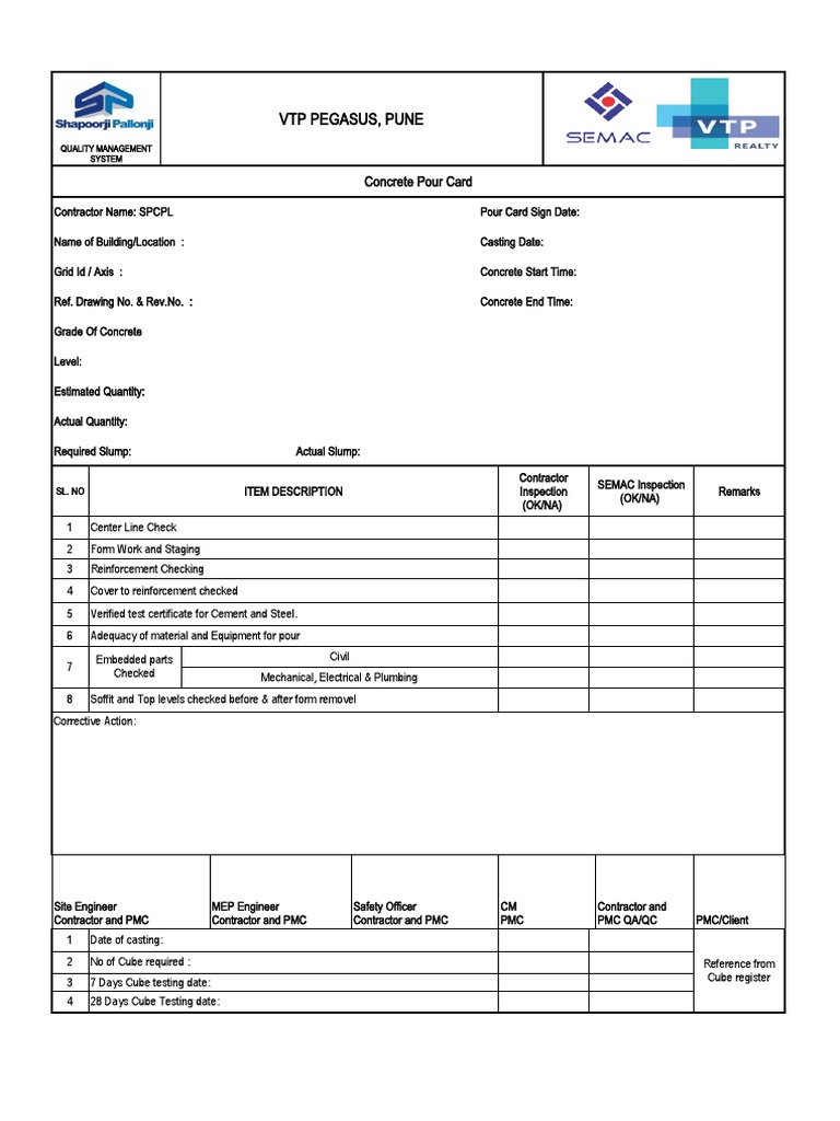 Master List of Checklist New With All LOGOs | PDF | Concrete | Building ...