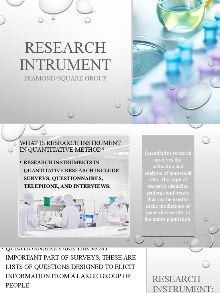 Research Intrument in Quantitative Method | PDF | Survey Methodology ...
