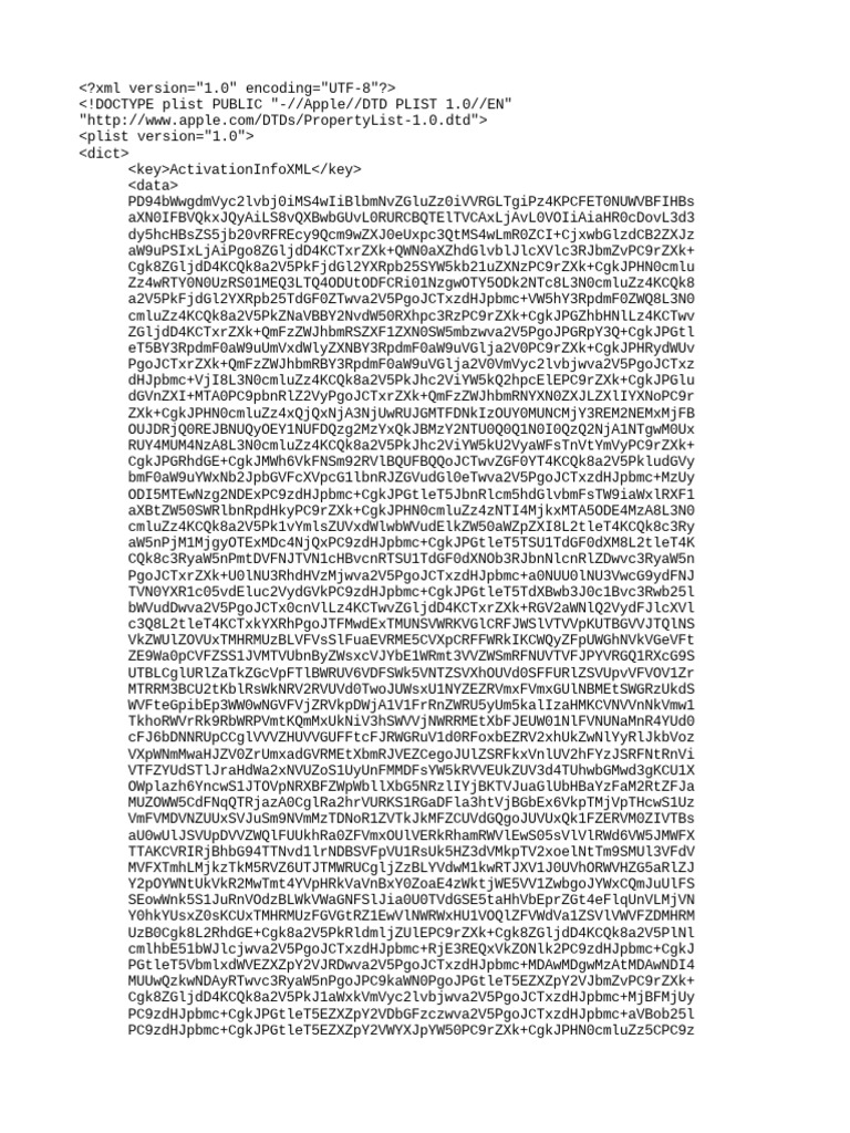 iPhone Activation Data XML | PDF